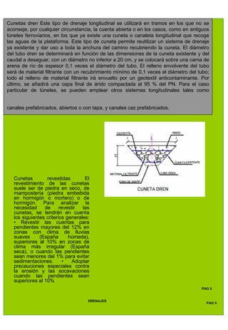 Drenajes longitudinales | PDF