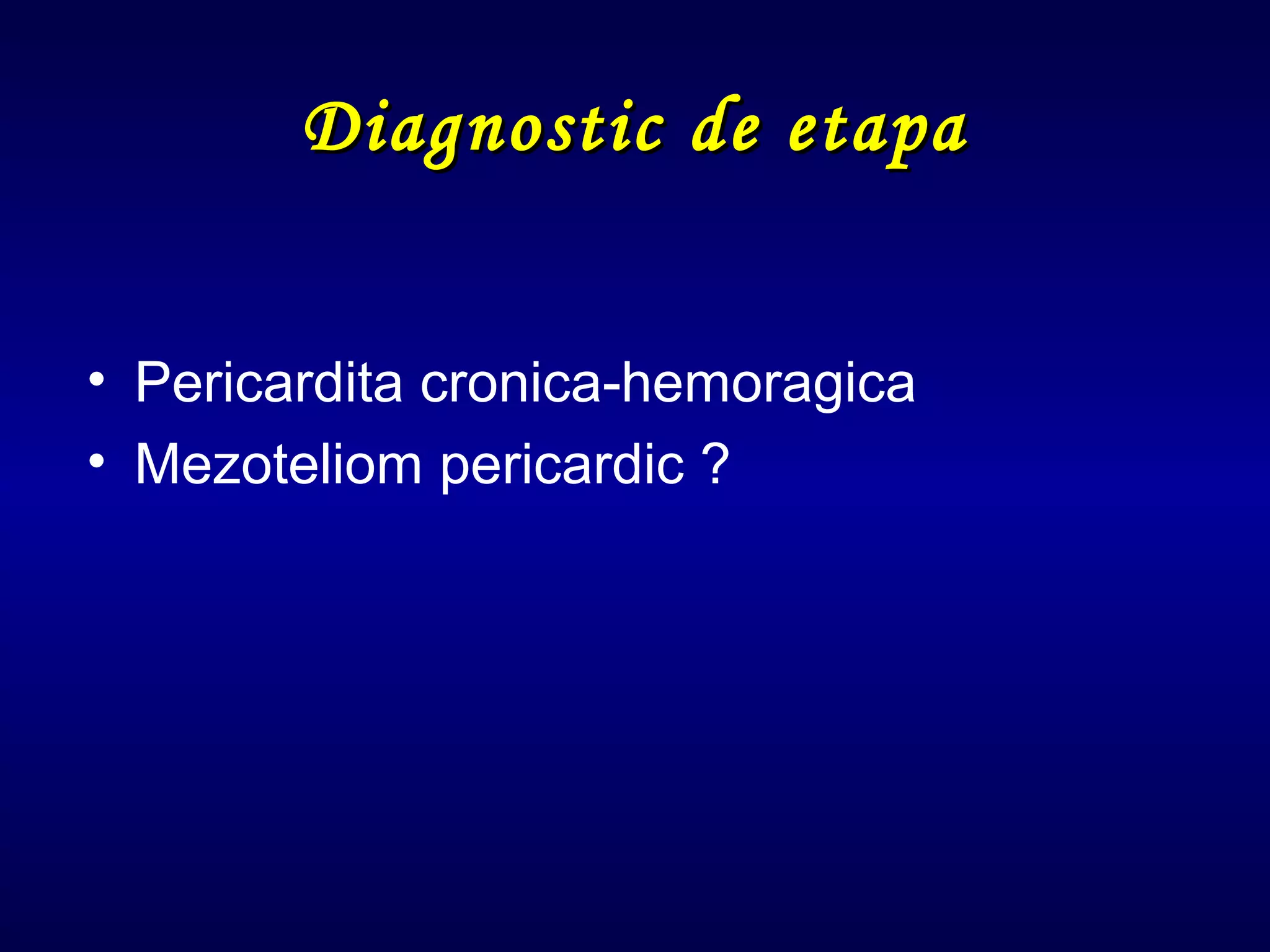 Drenajul pericardic percutan in pericardita neoplazica | PPT