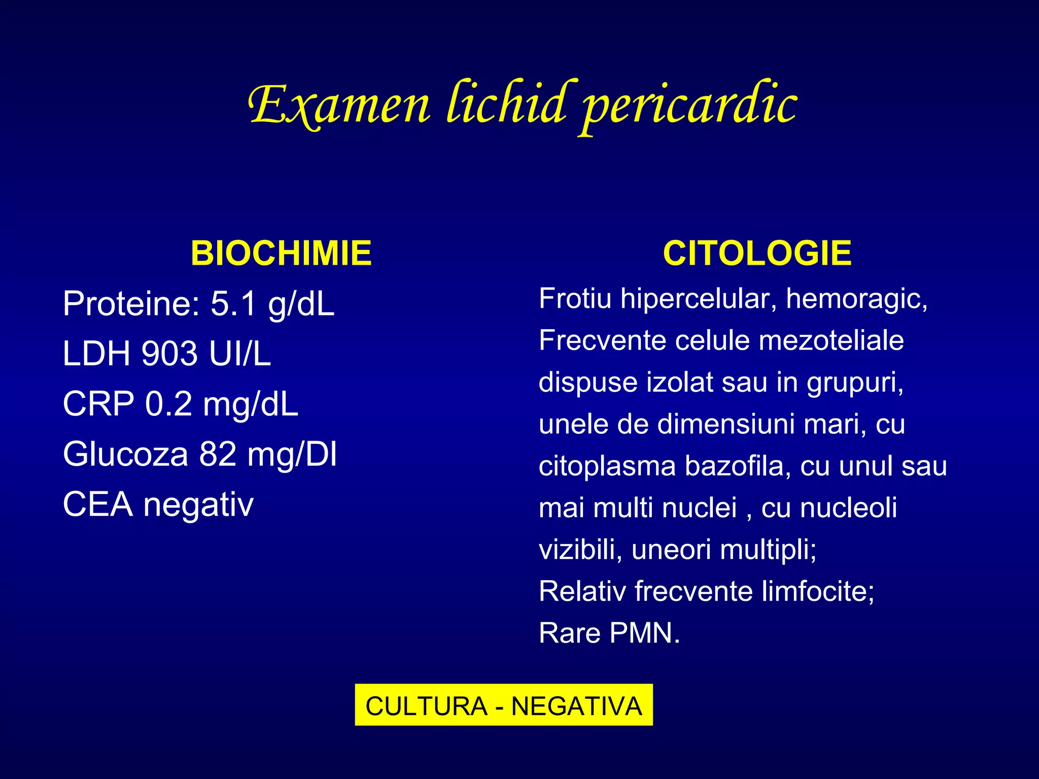 Drenajul pericardic percutan in pericardita neoplazica | PPT