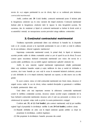 Drept familia contract matrimonial | PDF