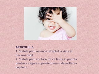 Drepturile copilului - grupa "mijlocie" | PPT