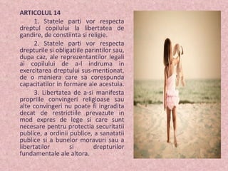 Drepturile copilului - grupa "mijlocie" | PPT