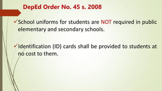 Dress Code in DepEd DepEd Memorandum No. 16, s. 2021 and CSC MC No. 19 ...