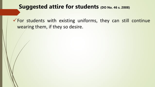 Dress Code in DepEd DepEd Memorandum No. 16, s. 2021 and CSC MC No. 19 ...