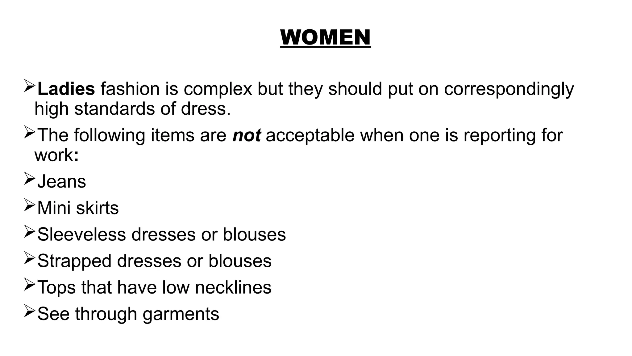 DRESS CODE for Classroom Facilitators.pptx