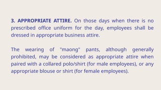 DRESS CODE in line with the policies.pptx