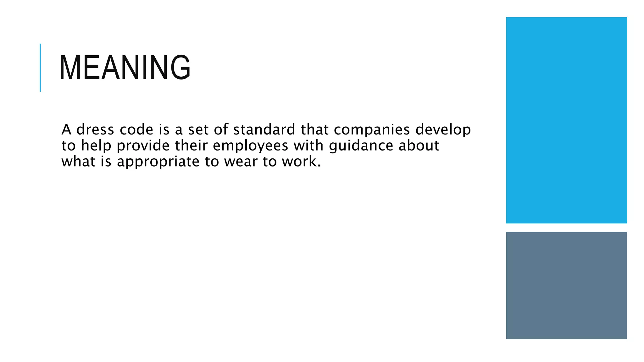 Dress code at work palace | PPTX