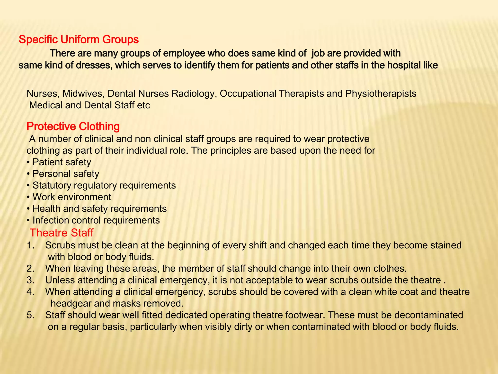 Dress code in hospitals | PPTX