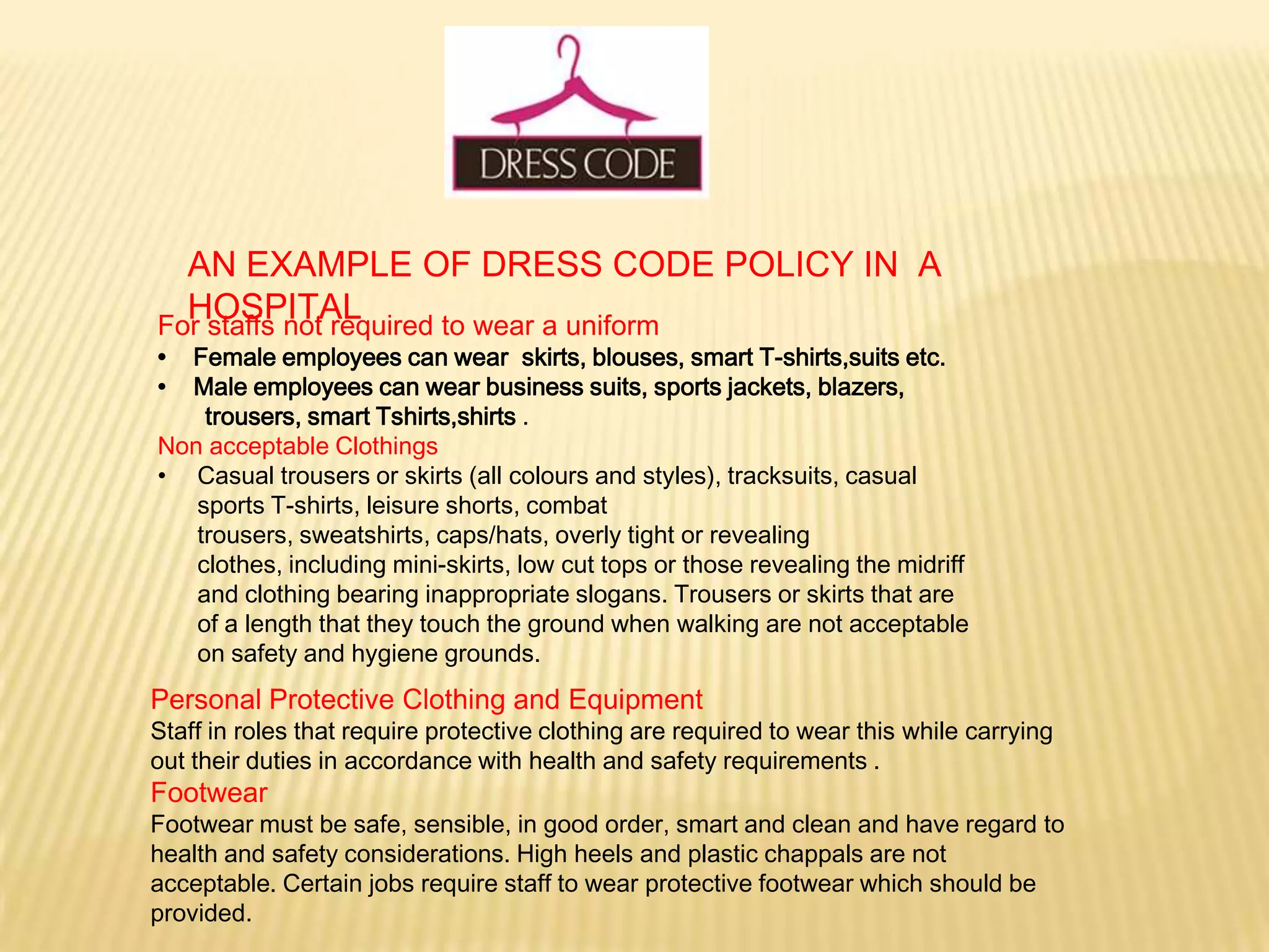 Dress code in hospitals | PPTX