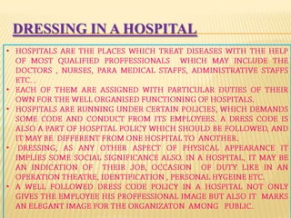 Dress code in hospitals | PPTX