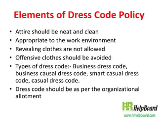 Dressing Policy and Procedure of Company | PPTX