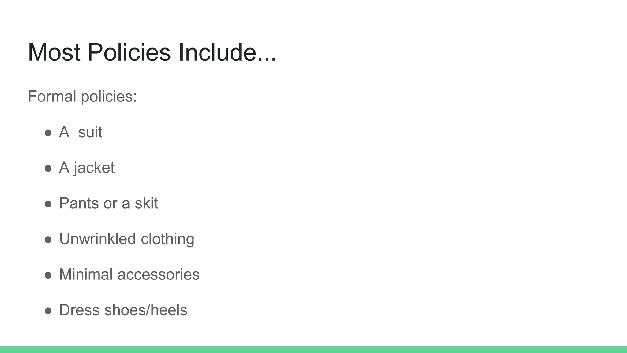 Dress Code Presentation | PPTX