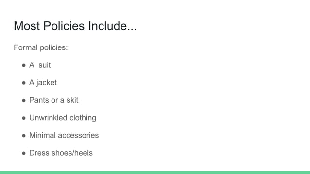 Dress Code Presentation | PPTX