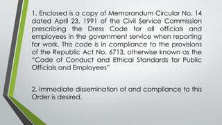 DRESS CODE PRESCRIBED FOR ALL GOVERNMENT OFFICIALS AND.pptx