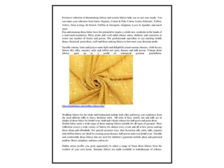 Dress Fabrics – Choose Suitable Fabrics | PPT