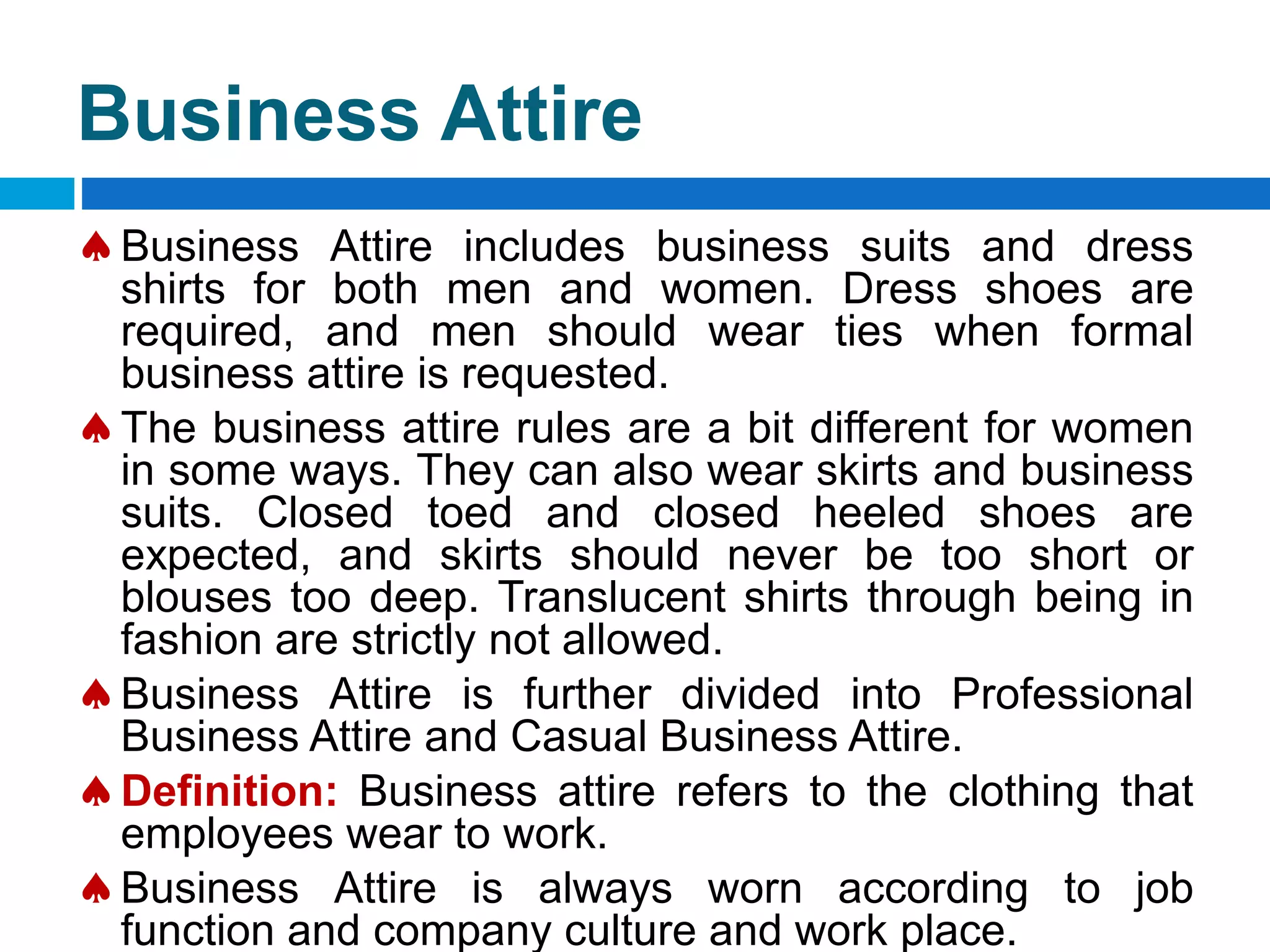 Dress for success dressing skills | PPTX