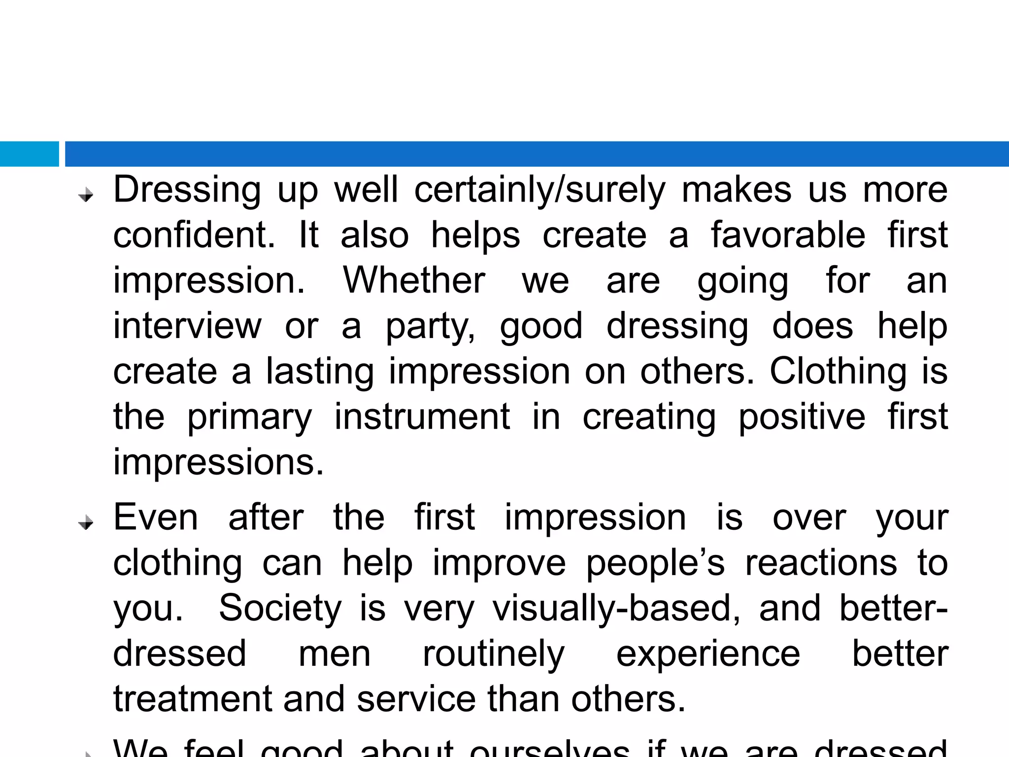 Dress for success dressing skills | PPTX