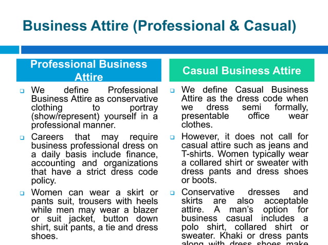Dress for success dressing skills | PPTX