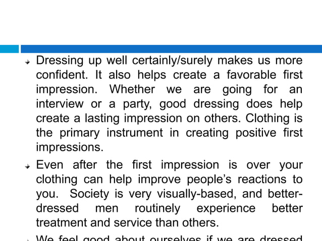 Dress for success dressing skills | PPTX