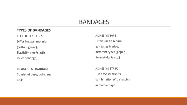 Dressing | PPTX | First Aid | Injuries