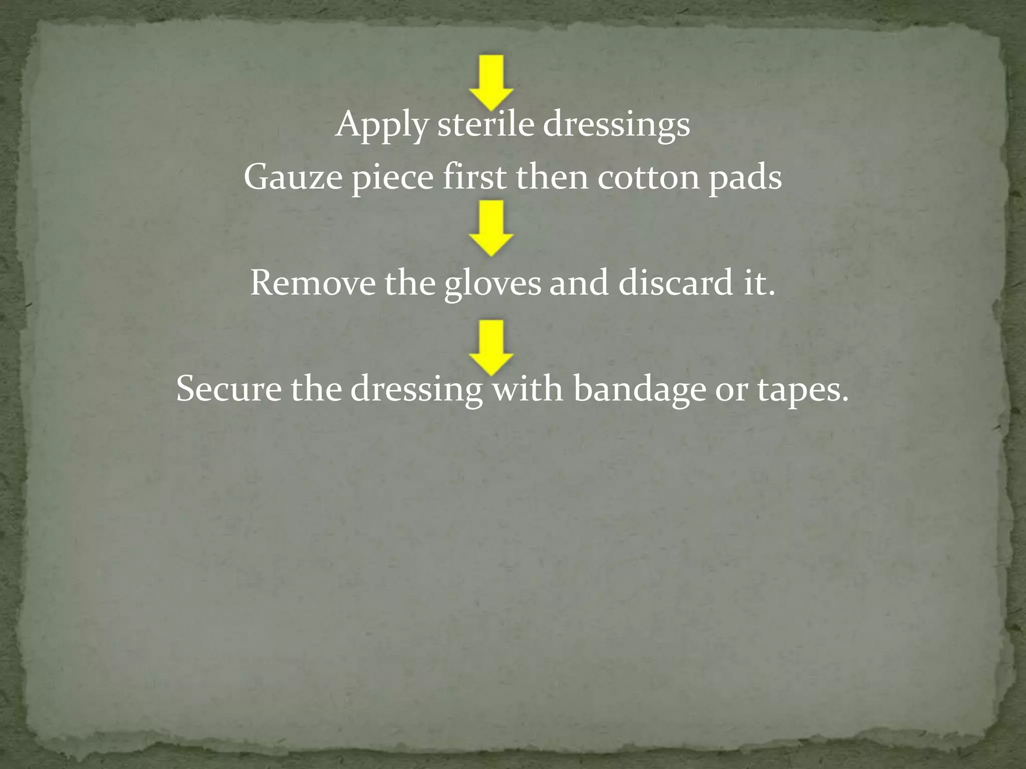 Dressing or care of wound | PPTX