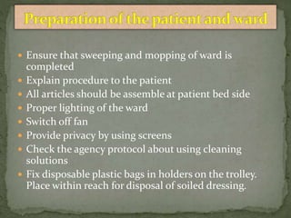 Dressing or care of wound | PPTX | First Aid | Injuries