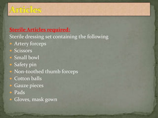 Dressing or care of wound | PPTX | First Aid | Injuries