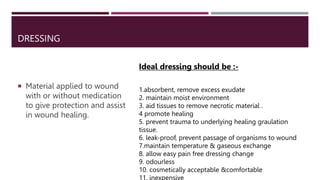 Dressing materials by Dr. Vedant Patil | PPTX
