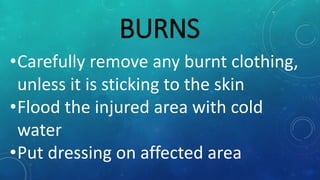DRESSING AND BANDAGES.pptx | First Aid | Injuries
