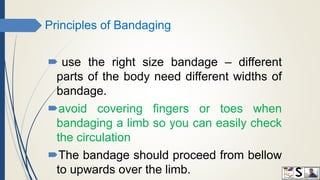 Dressing and bandaging (rollar) english | PPTX | First Aid | Injuries