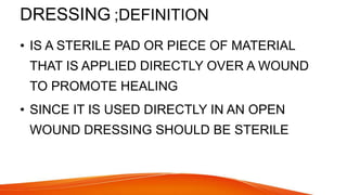 DRESSING BANDAGING AND SPLINTING OF BODY PART.pptx