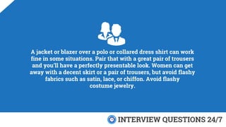 Dressing for success: 10 tips for how to dress for a job interview | PPTX