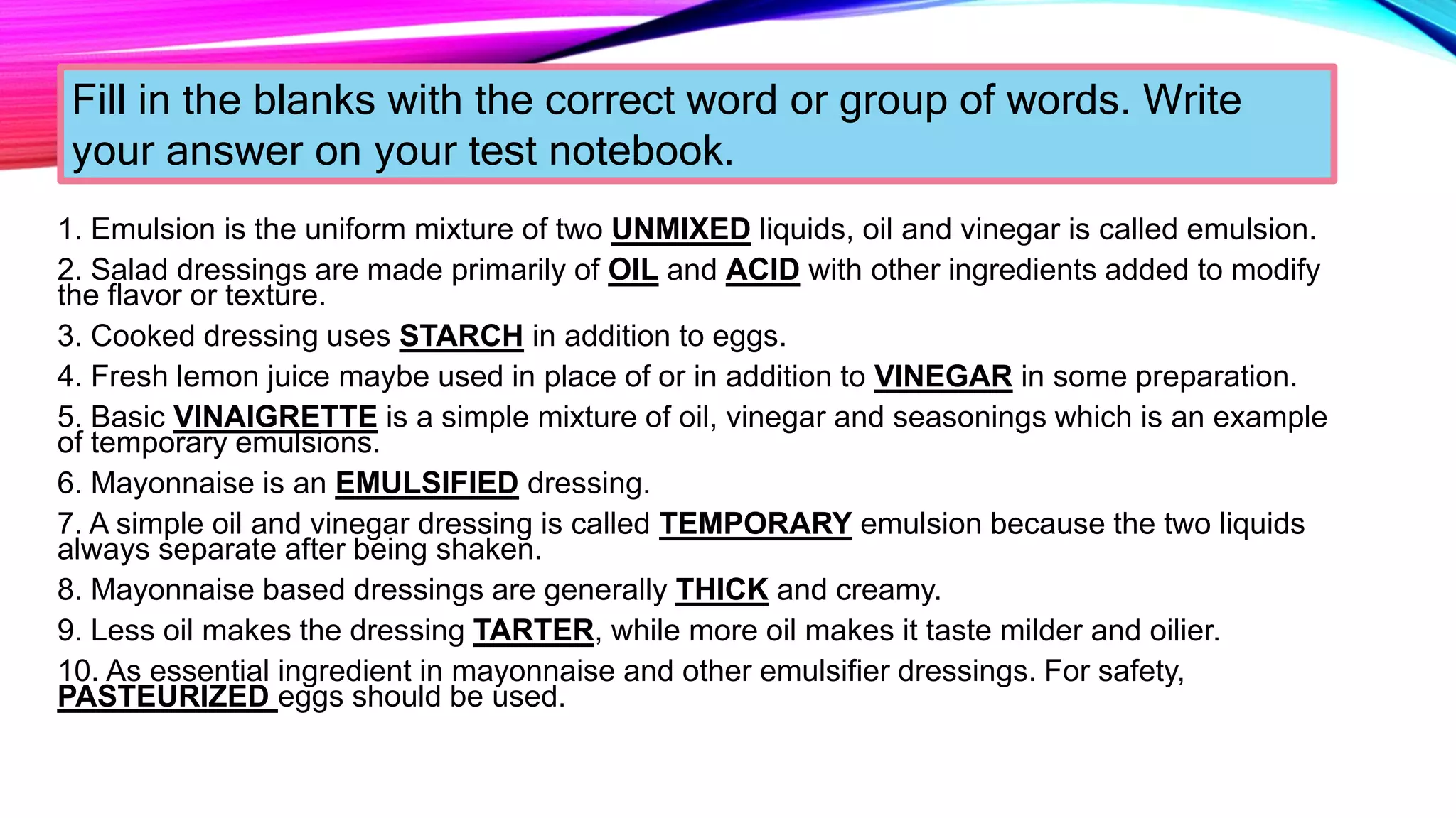 DRESSING INGREDIENTS.pptx