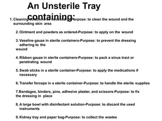 dressing procedure.pptx | First Aid | Injuries