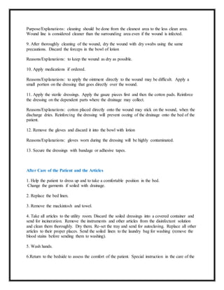 Dressing procedure for nursing officer working in health care setting ...