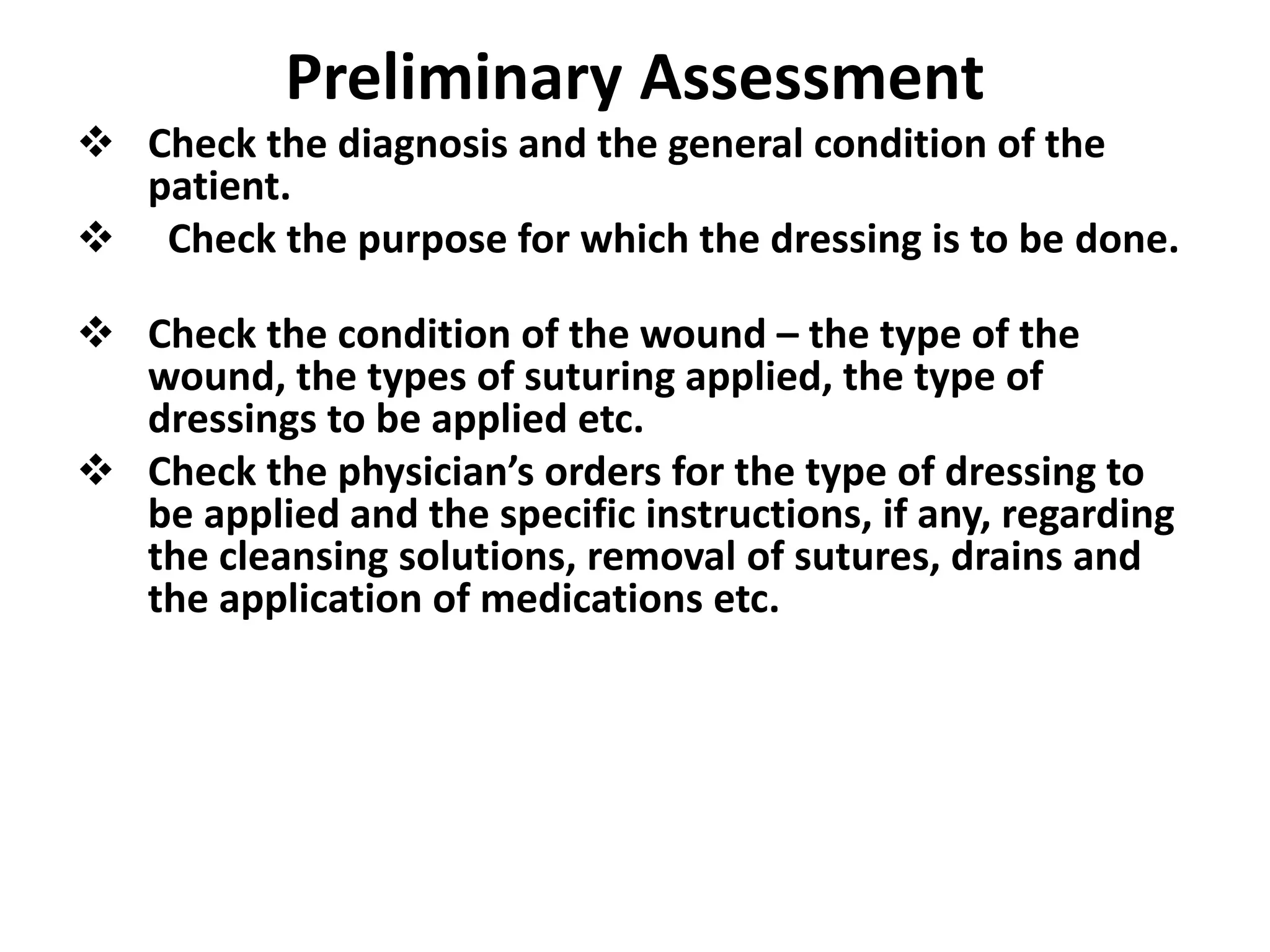 Dressing procedure ppt | PPTX
