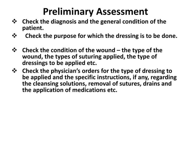Dressing procedure ppt | PPTX