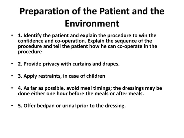 Dressing procedure ppt | PPTX