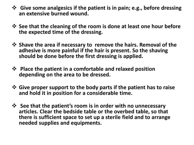 Dressing procedure ppt | PPTX