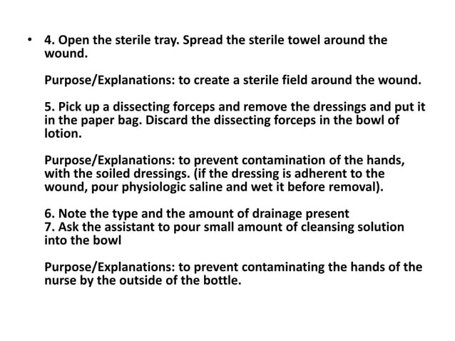 Dressing procedure ppt | PPTX