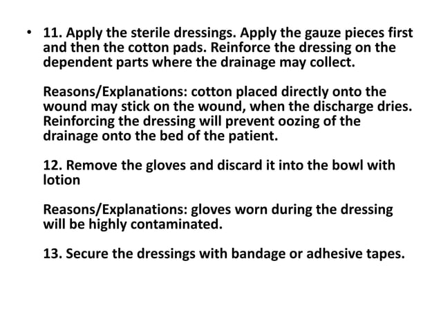 Dressing procedure ppt | PPTX