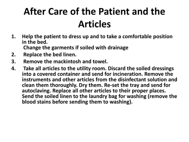 Dressing procedure ppt | PPTX