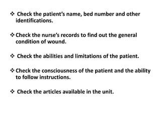 Dressing procedure ppt | PPTX