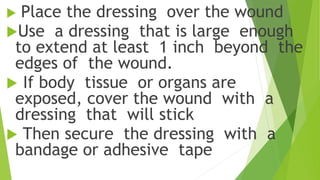 Dressings and bandaging ppt. | PPTX