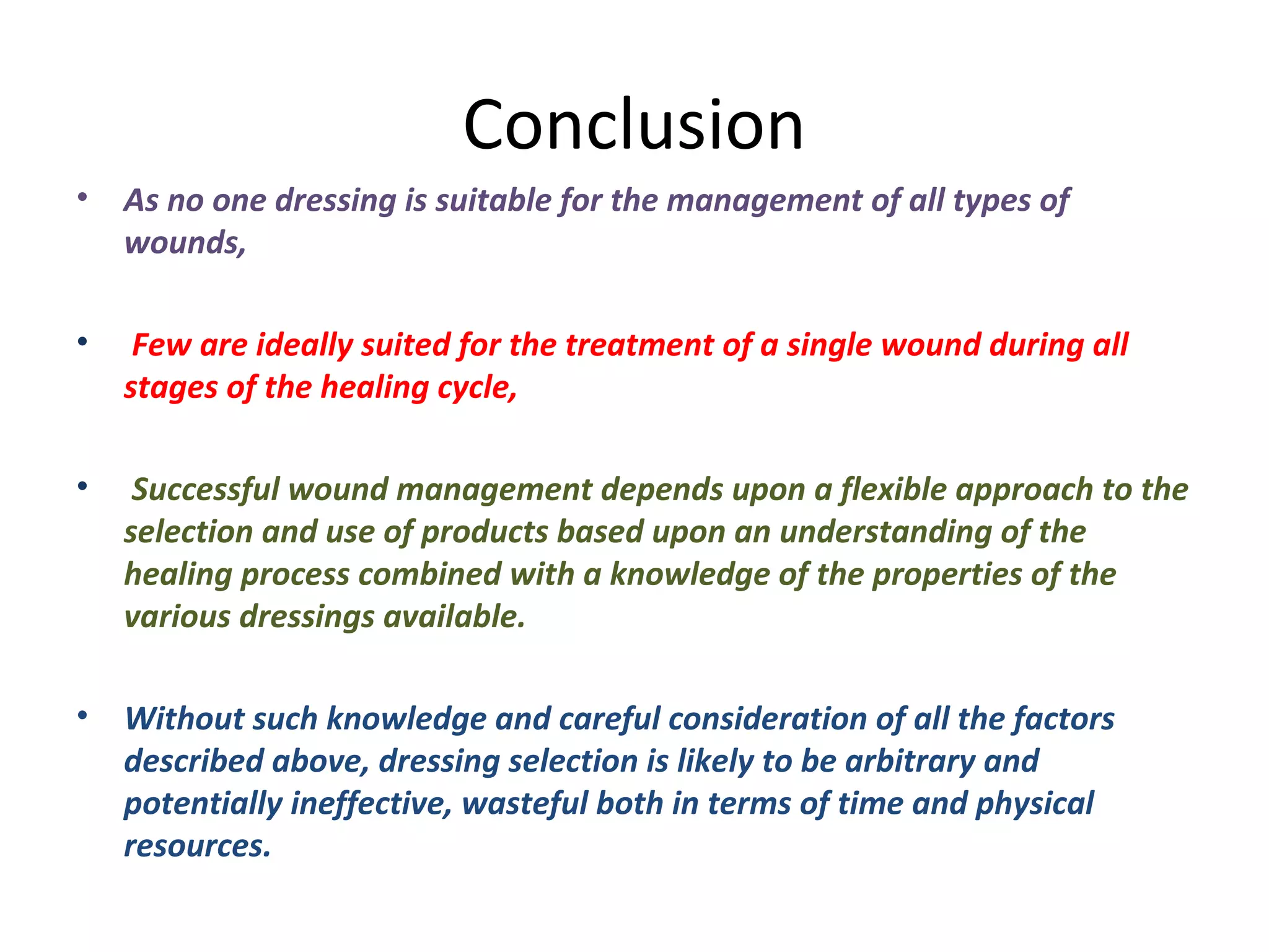 Dressing selection HHBS | PPT