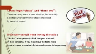 Dressing sense and table mannerism | PPTX