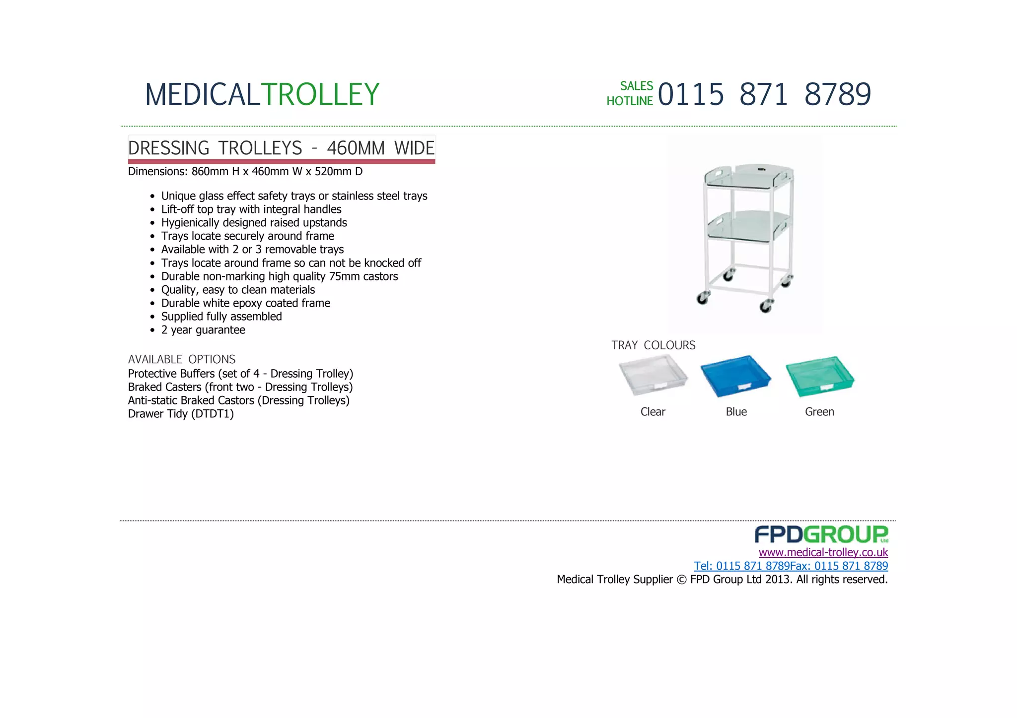 Dressing & Surgical Trolleys Brochure | PDF