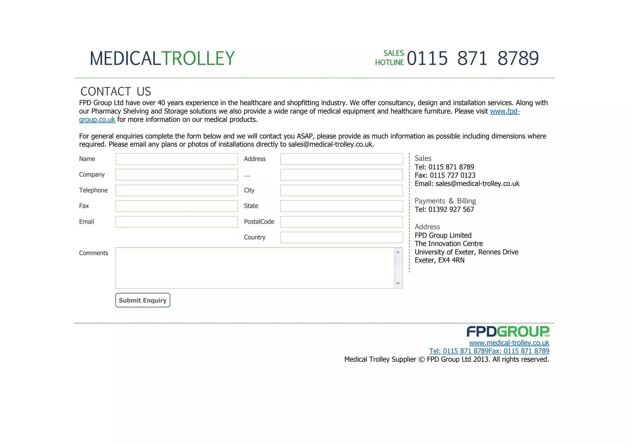 Dressing & Surgical Trolleys Brochure | PDF