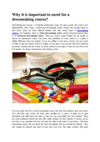 Dressmaking courses | PDF