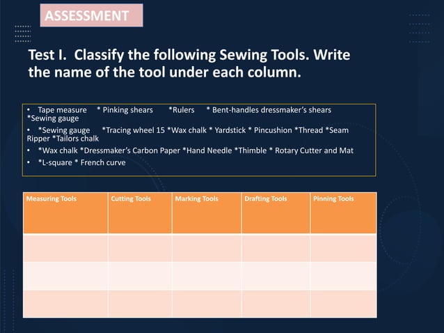 dressmaking ppt.pptx | Needlework | Arts and Crafts